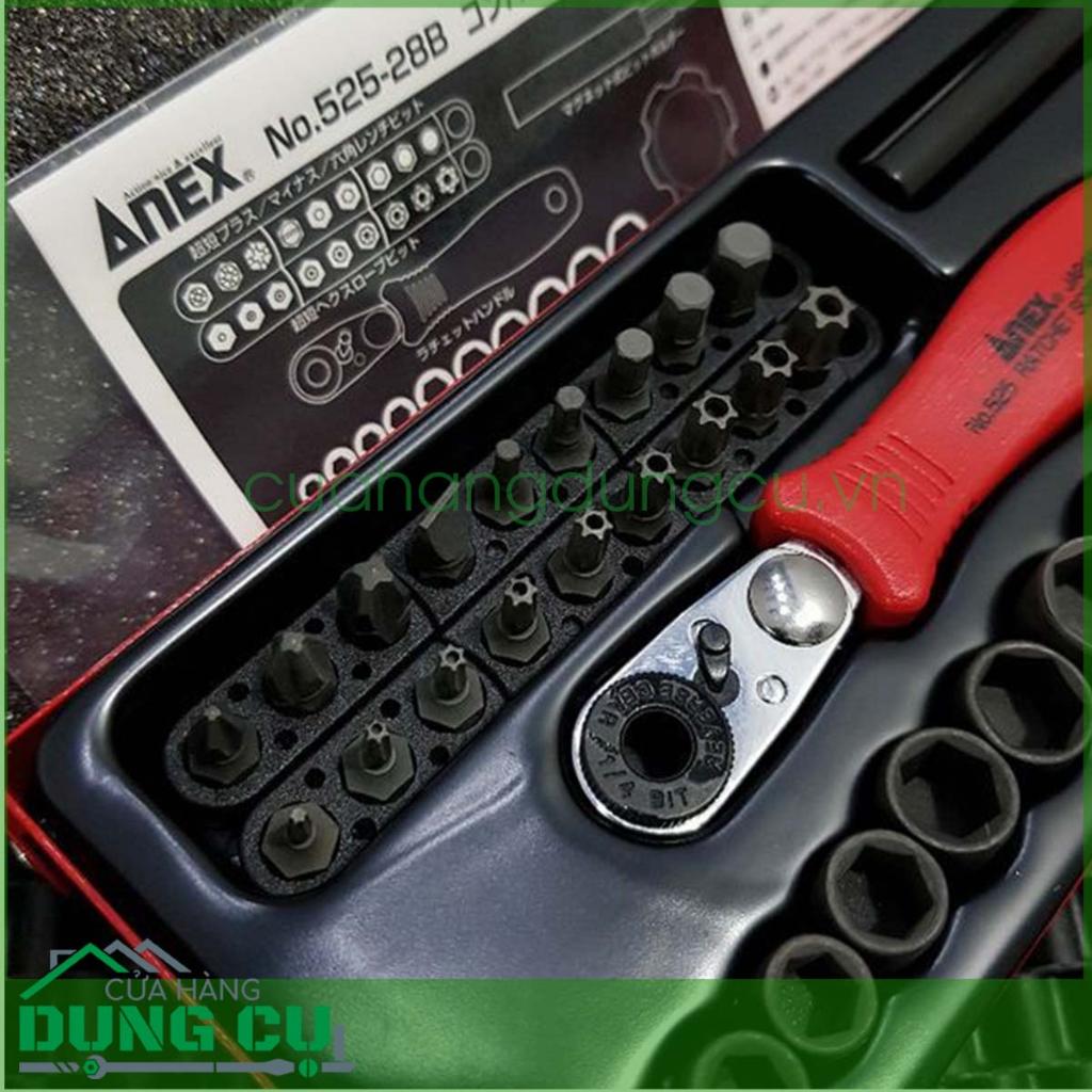 Bộ vặn ốc vít đa năng 31 chi tiết No 525-28B Anex