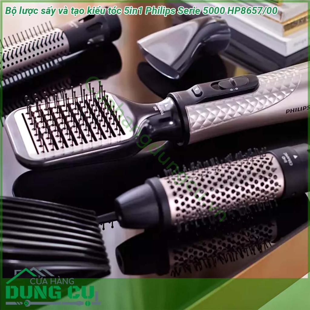 Bộ lược sấy và tạo kiểu tóc 5in1 Philips Serie 5000 HP8657 00