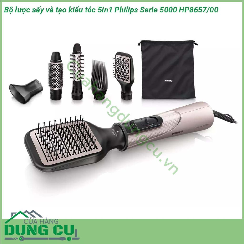 Bộ lược sấy và tạo kiểu tóc 5in1 Philips Serie 5000 HP8657 00
